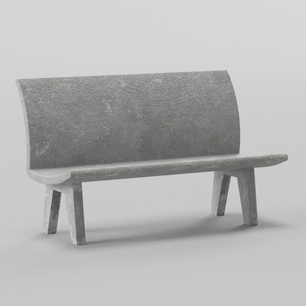Concrete Park Bench | Benches models | BlenderKit