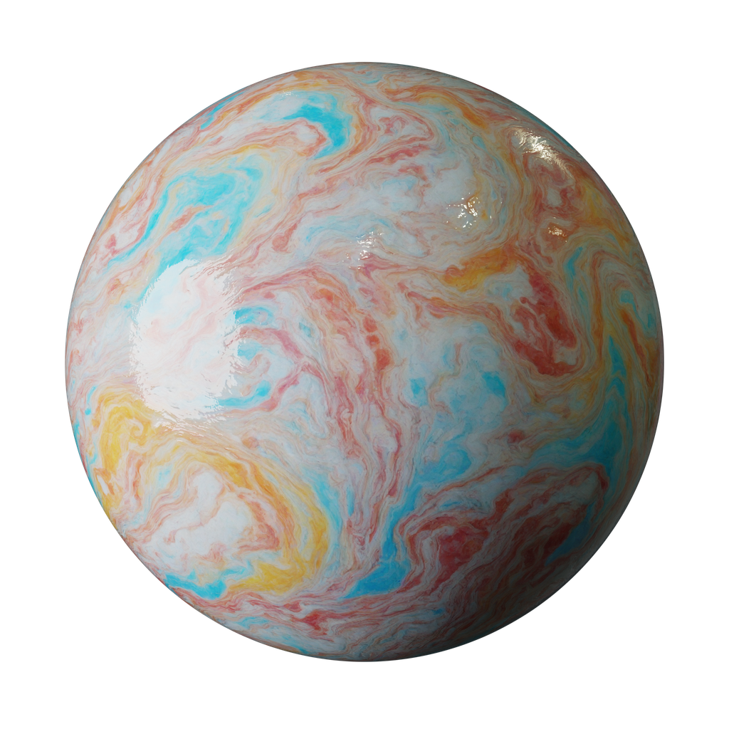 Sunset Swirl Marble | FREE marble materials | BlenderKit