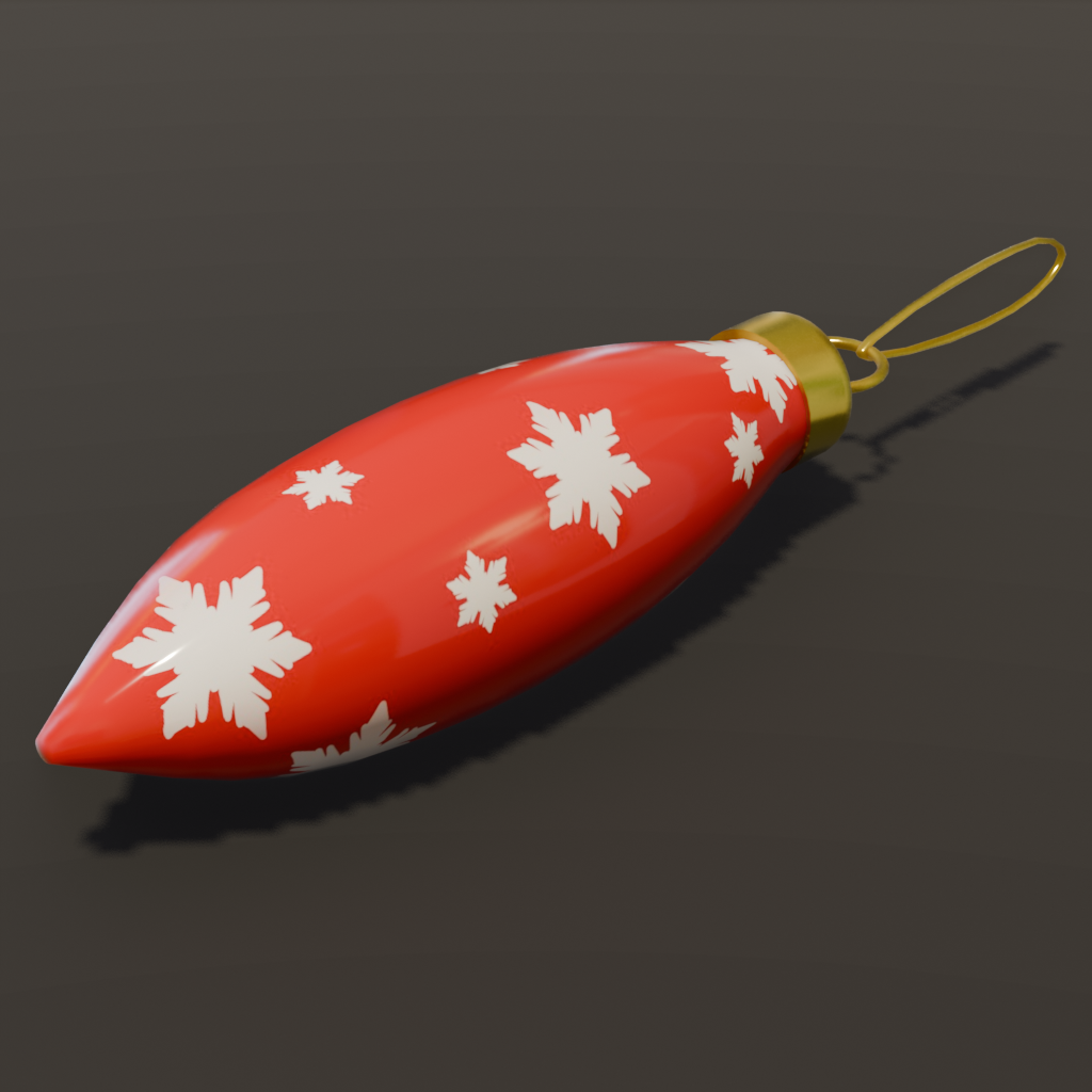 Christmas Ball Drop Red Snow | Holiday Decorations models | BlenderKit