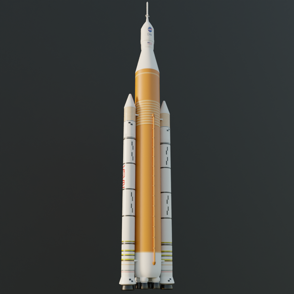 Space Launch System (SLS) Rocket | Spacecraft models | BlenderKit