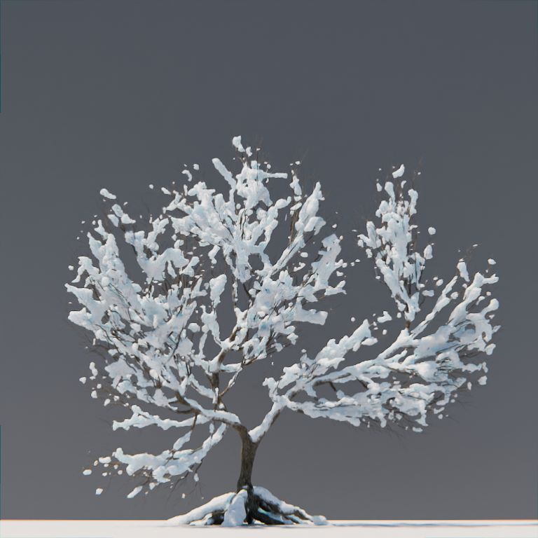 Snow Tree 07 | Trees models | BlenderKit
