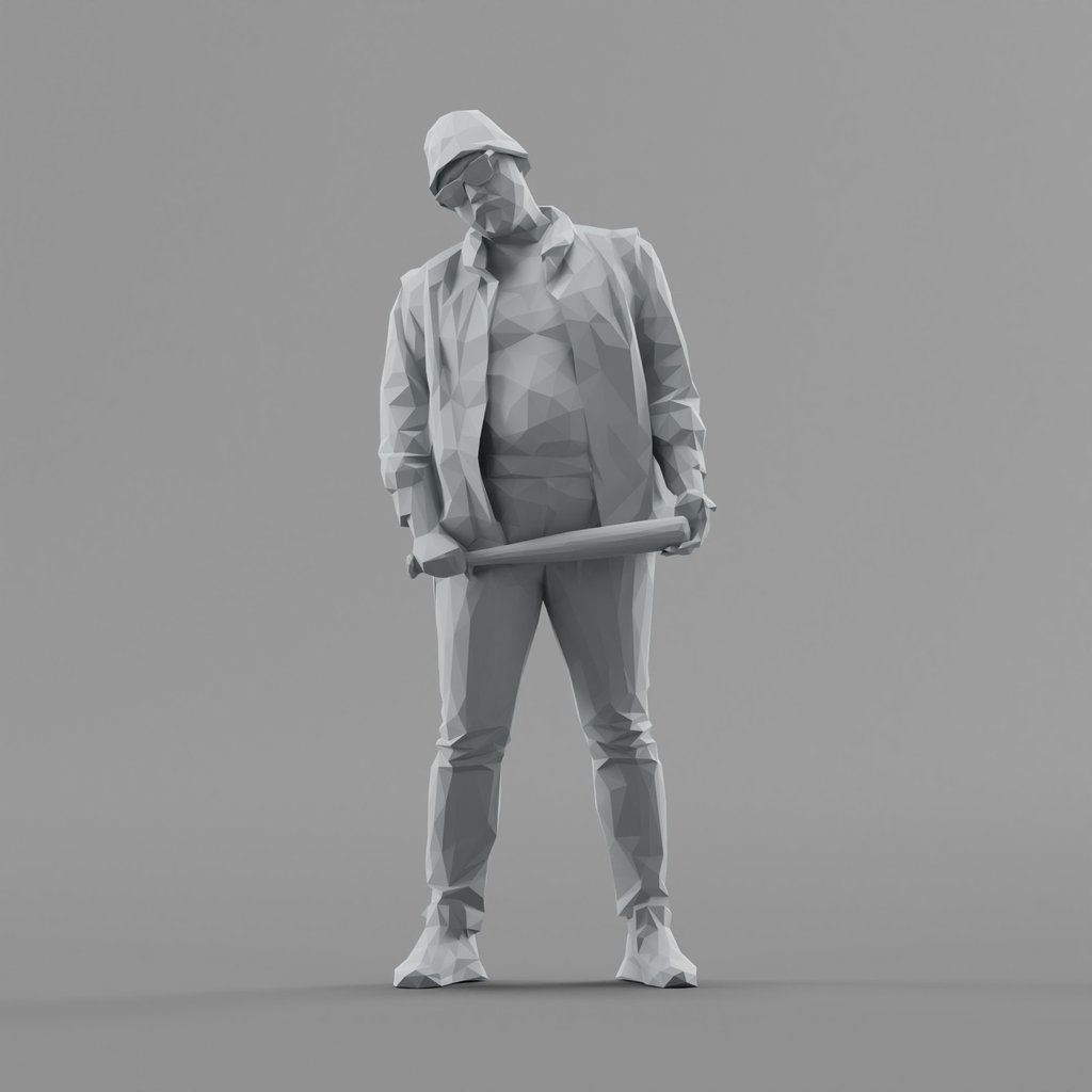 Lowpoly Male Bouncer | Men models | BlenderKit