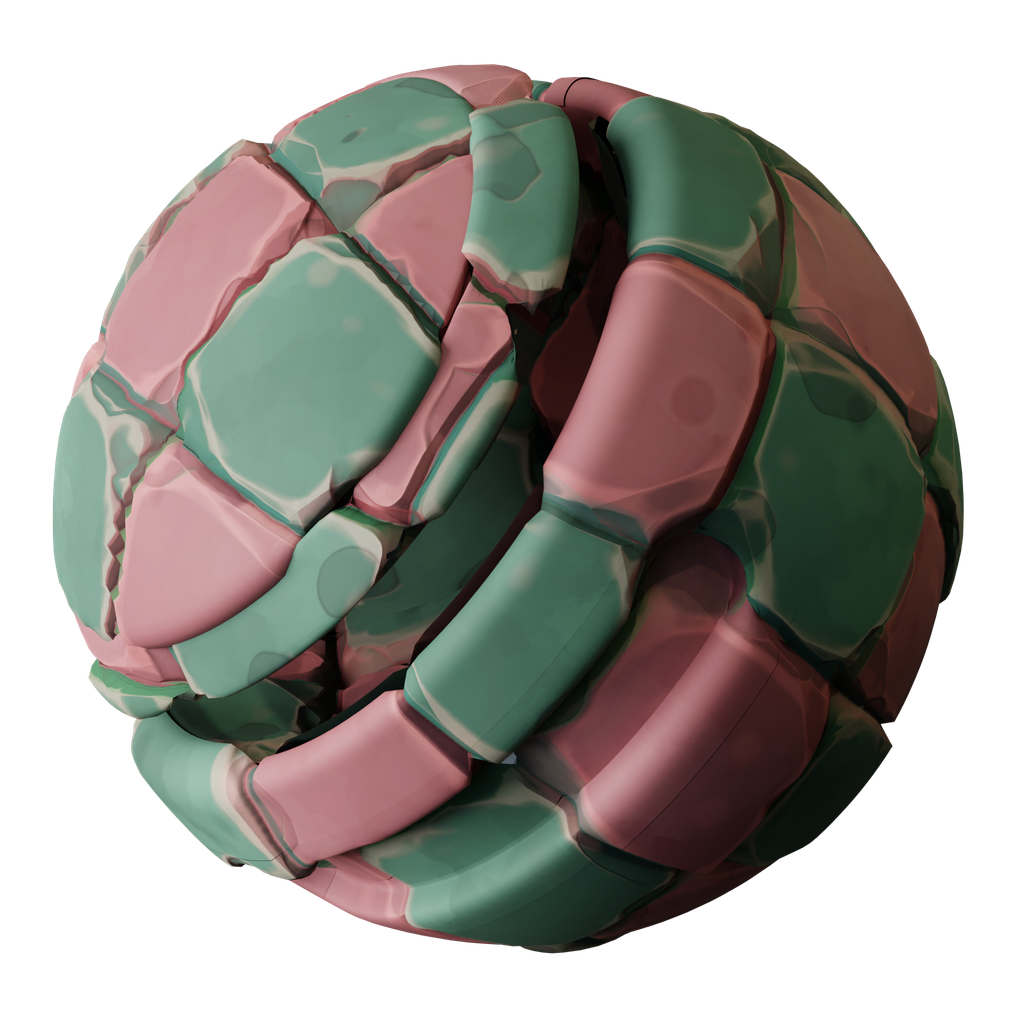 Stylized stone tiles | FREE stone materials | BlenderKit