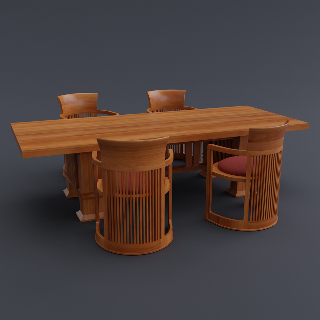 Allen and BarrelTaliesin | FREE Chair-table Sets models | BlenderKit