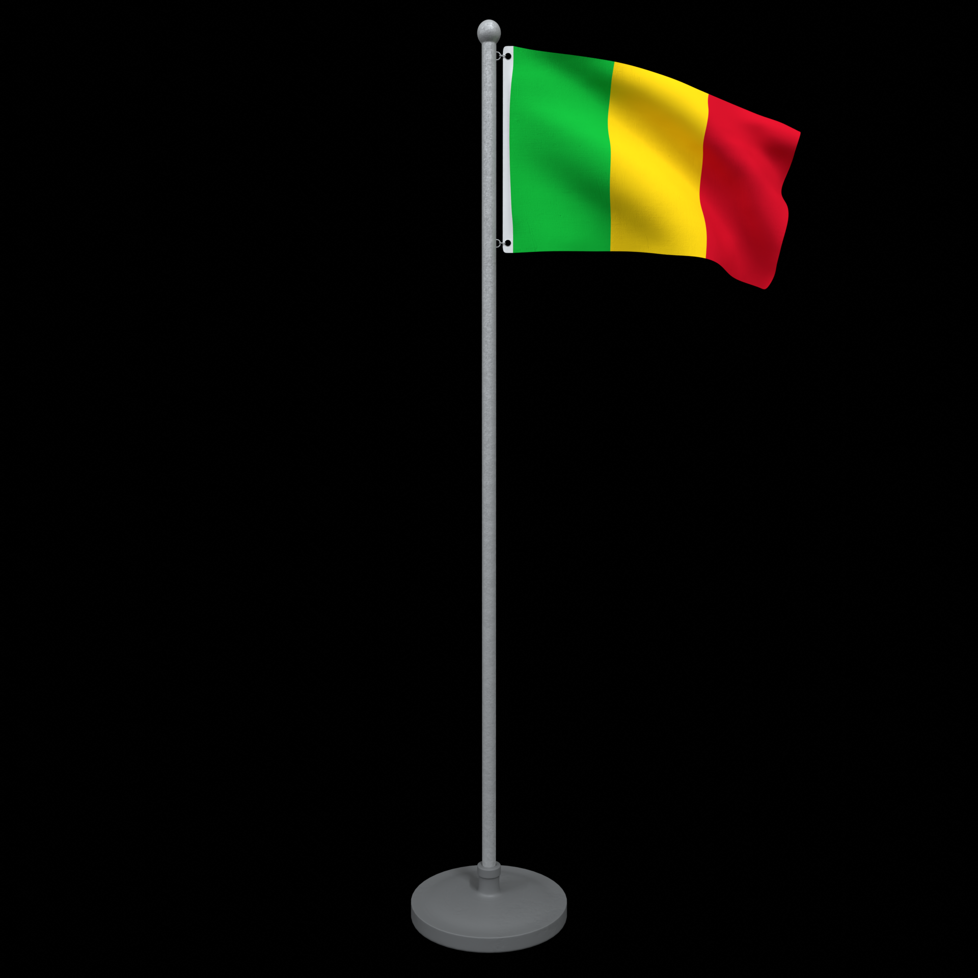 Animated Flag of Mali | Exterior Elements models | BlenderKit