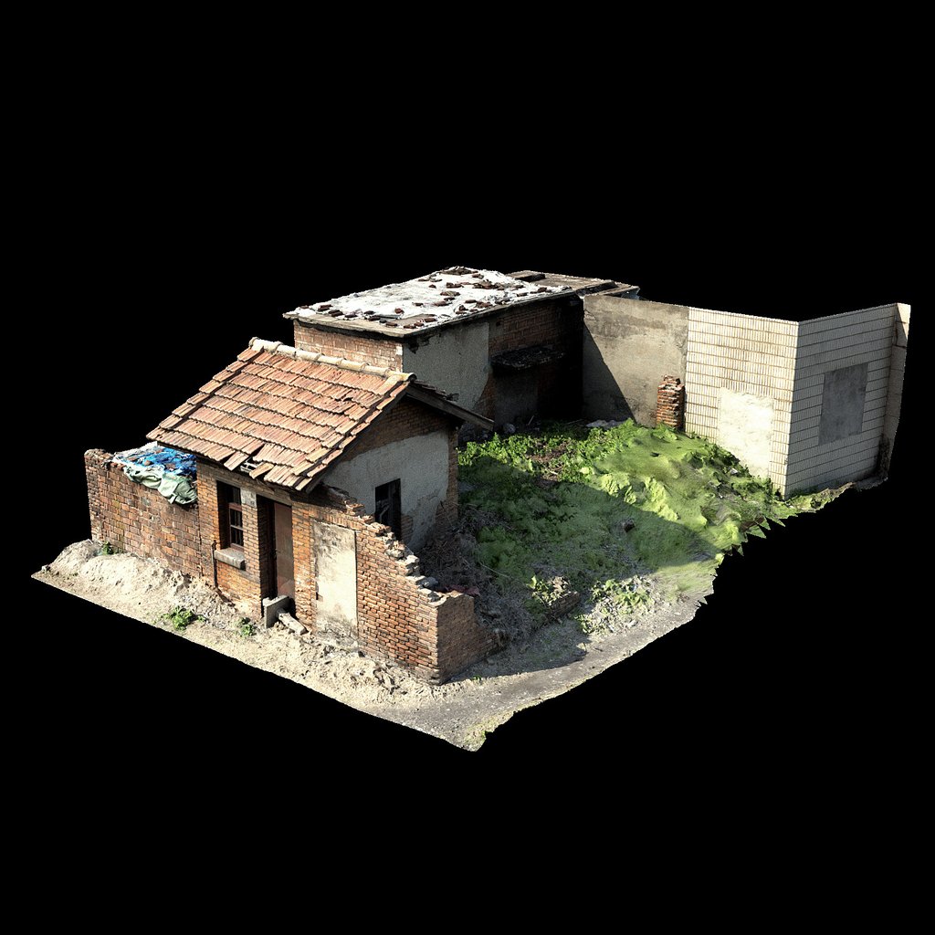 Scan Brick broken building wall | Buildings models | BlenderKit