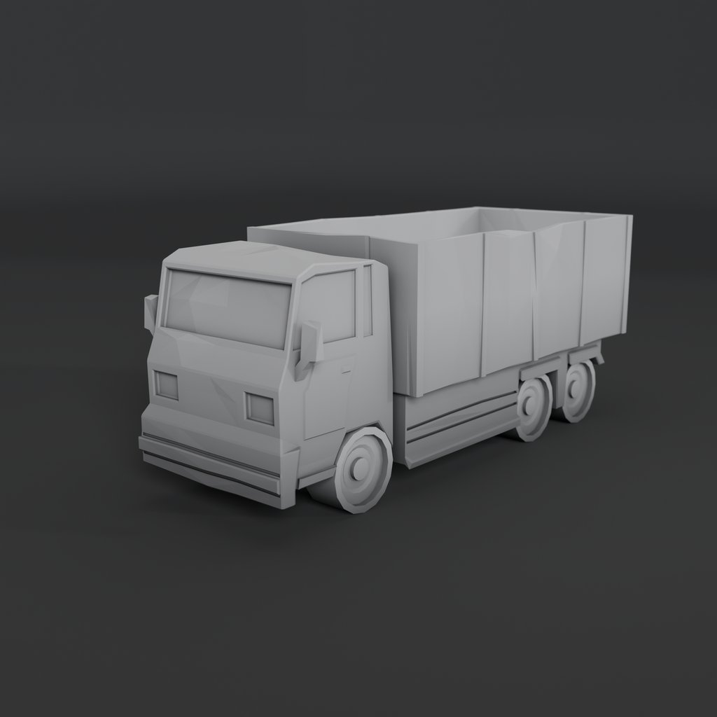 Low-poly tipper truck | FREE Trucks models | BlenderKit