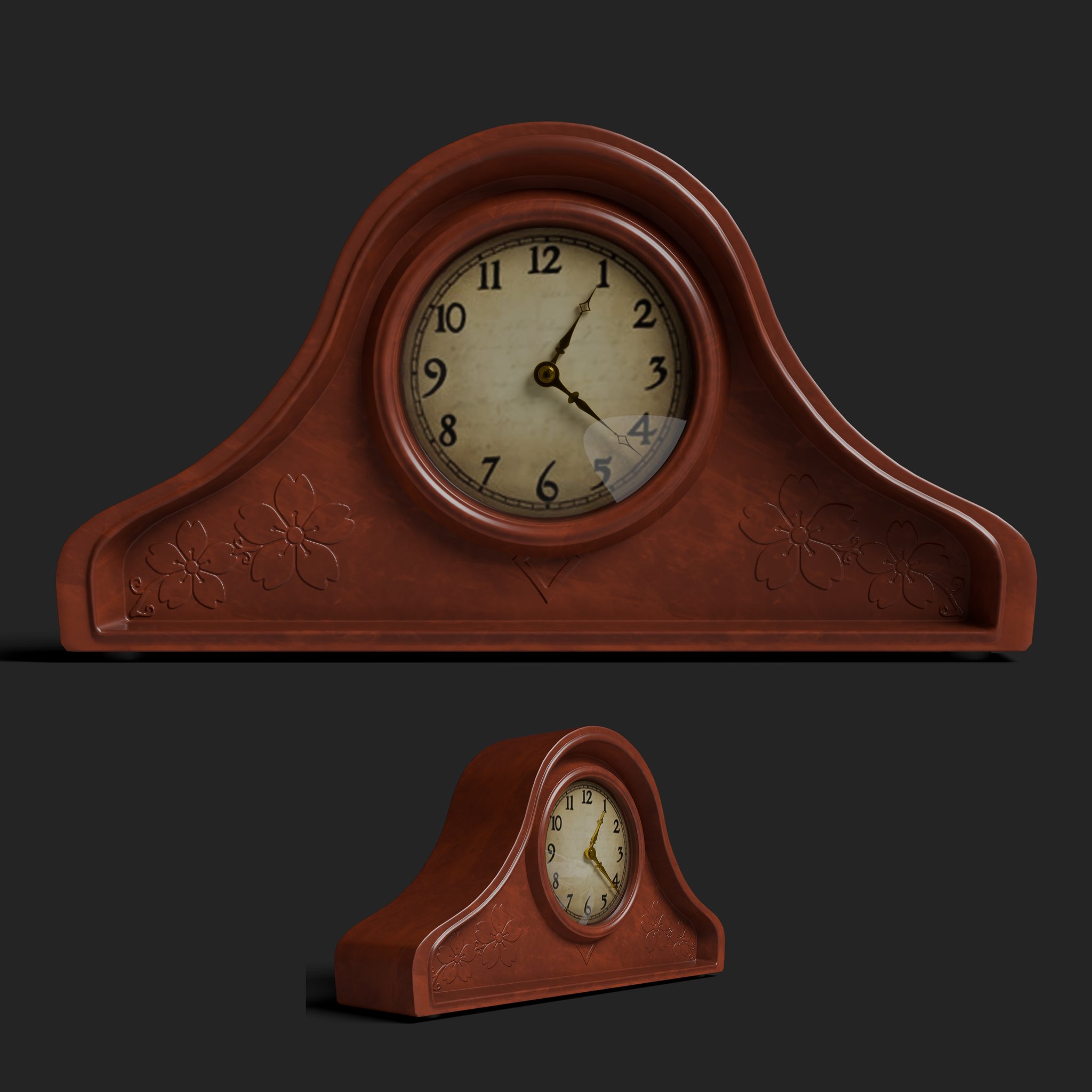 Desk clock | Clocks models | BlenderKit