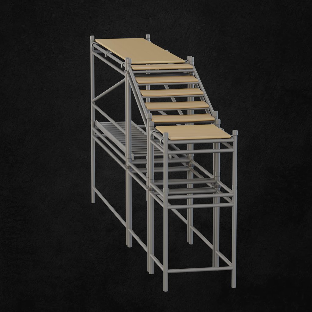 Scaffold Stair | Stairs models | BlenderKit