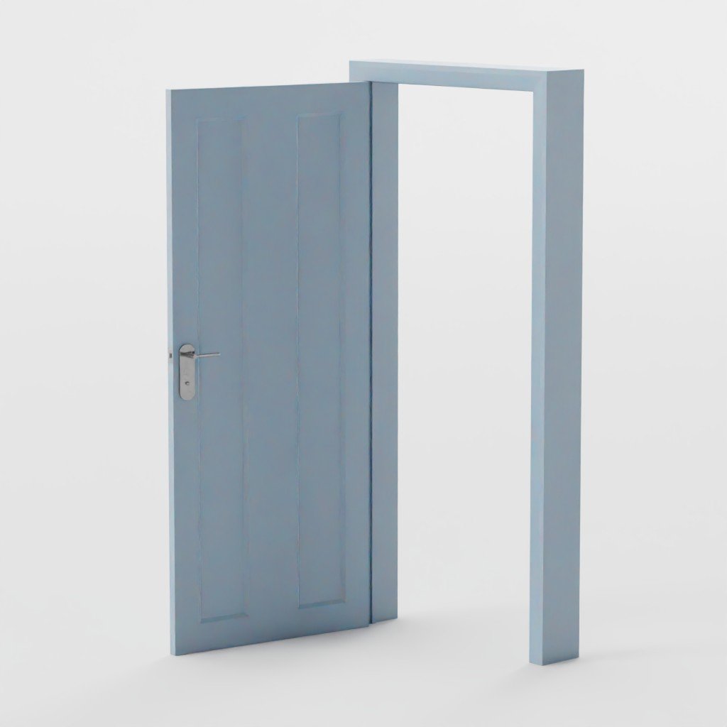 Interior Door and Frame #6 | Doors models | BlenderKit