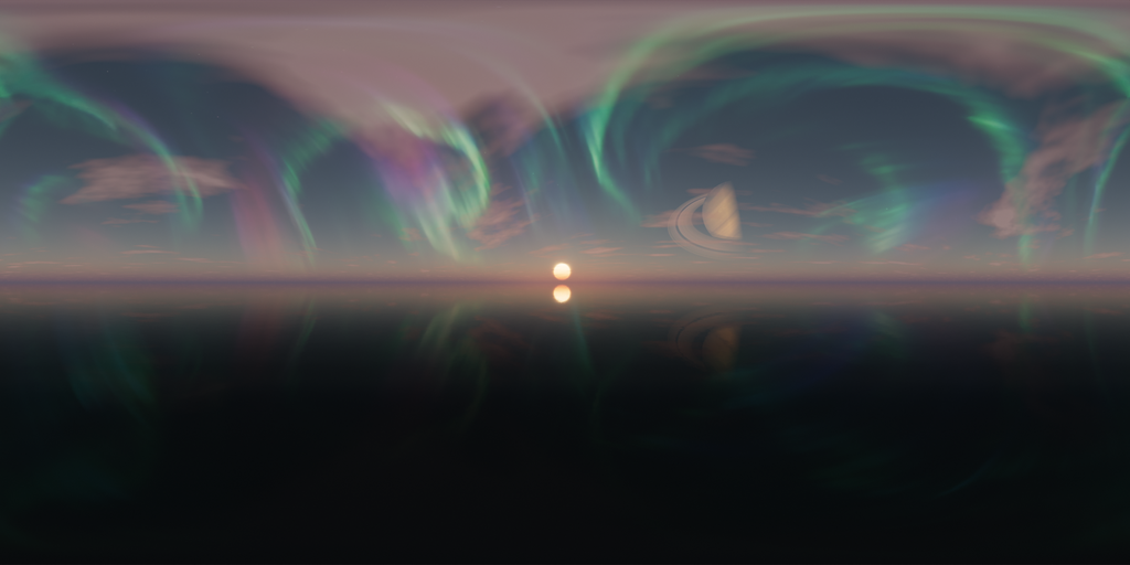 Sci-fi Sunset Sky Aurora | Futuristic Environments HDRis | BlenderKit