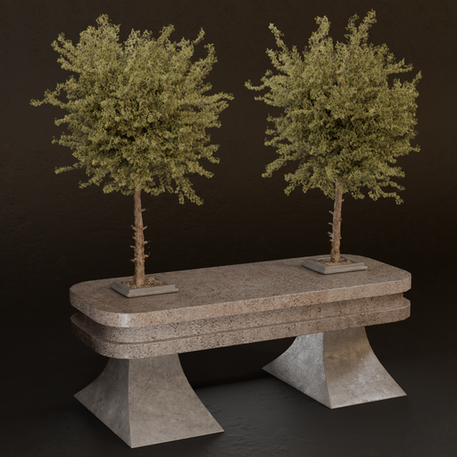 SJ- Concrete Grove Balance | Outdoor Plants models | BlenderKit