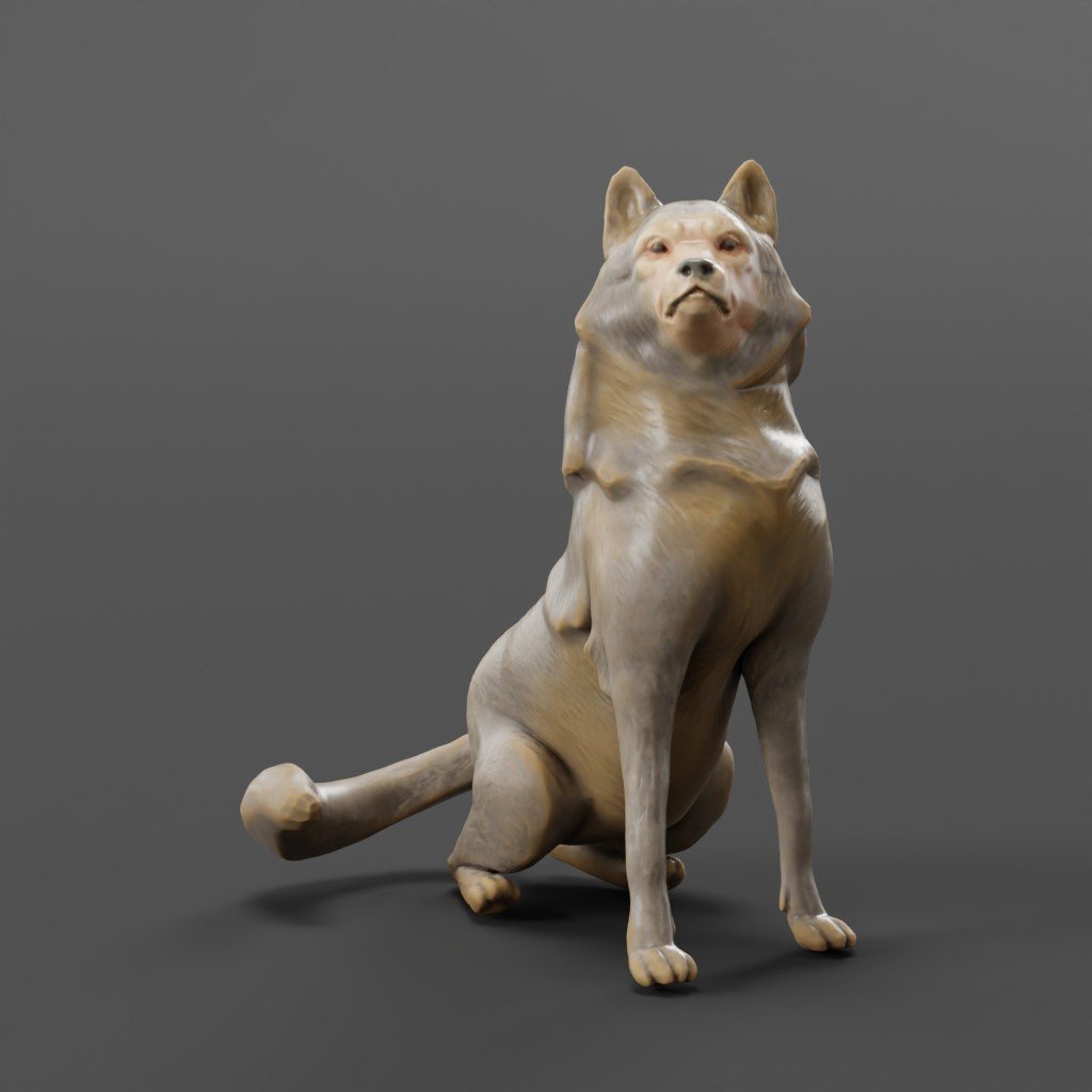 Sitting Dog Statue | Interior Sculptures models | BlenderKit