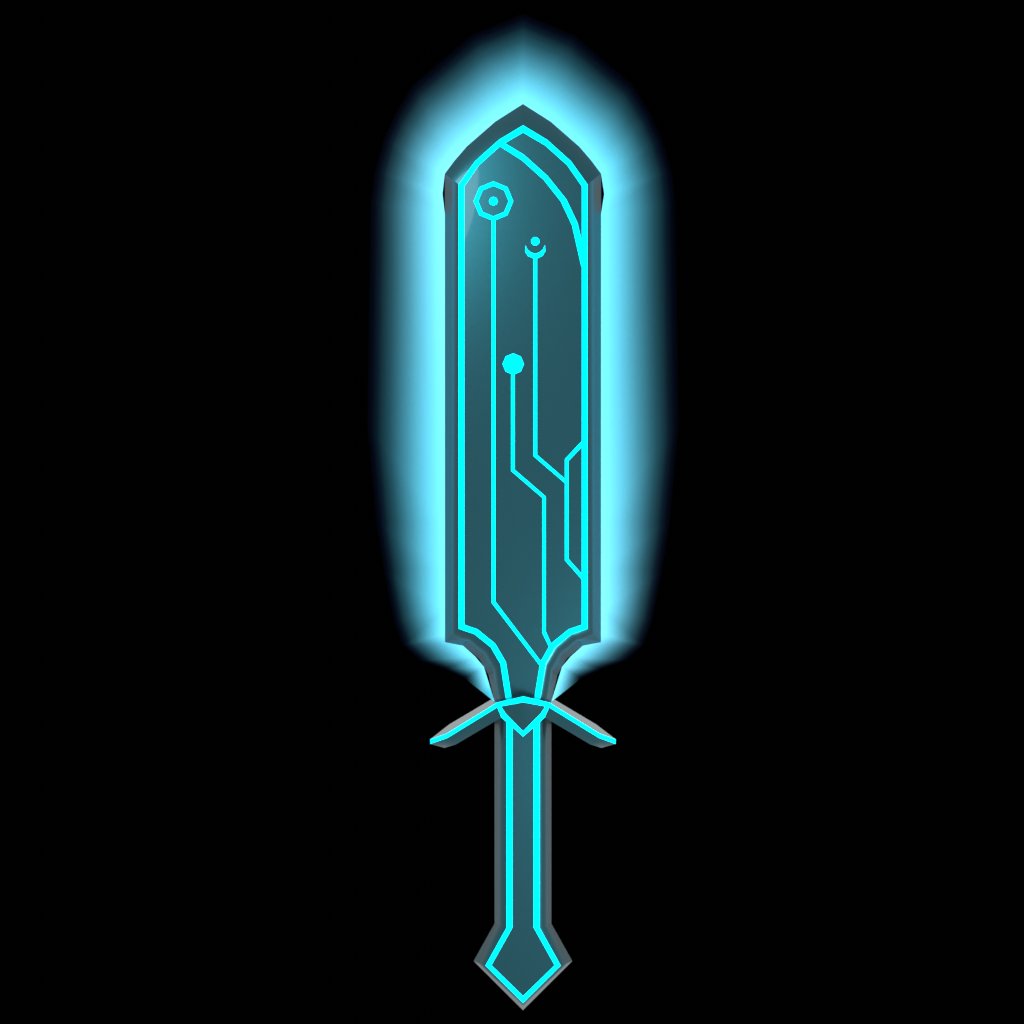 BlenderKit: Download the FREE Neon Sword - Lowpoly model