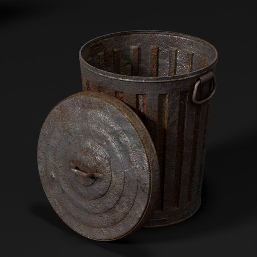 Rusted trash can | FREE Containers models | BlenderKit