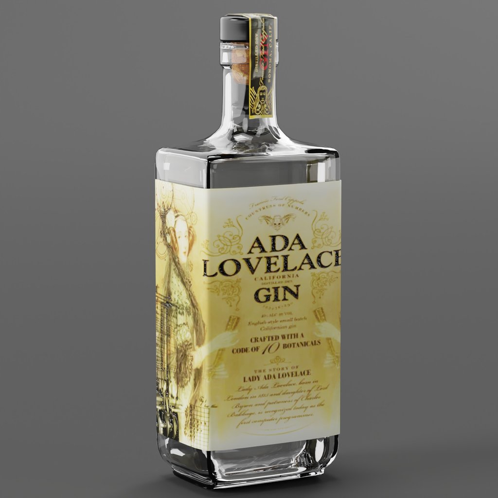 Ada Lovelace Gin | Beverages models | BlenderKit