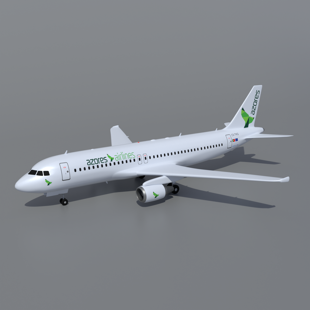 Airbus A320 Azores Airlines | Airplane models | BlenderKit
