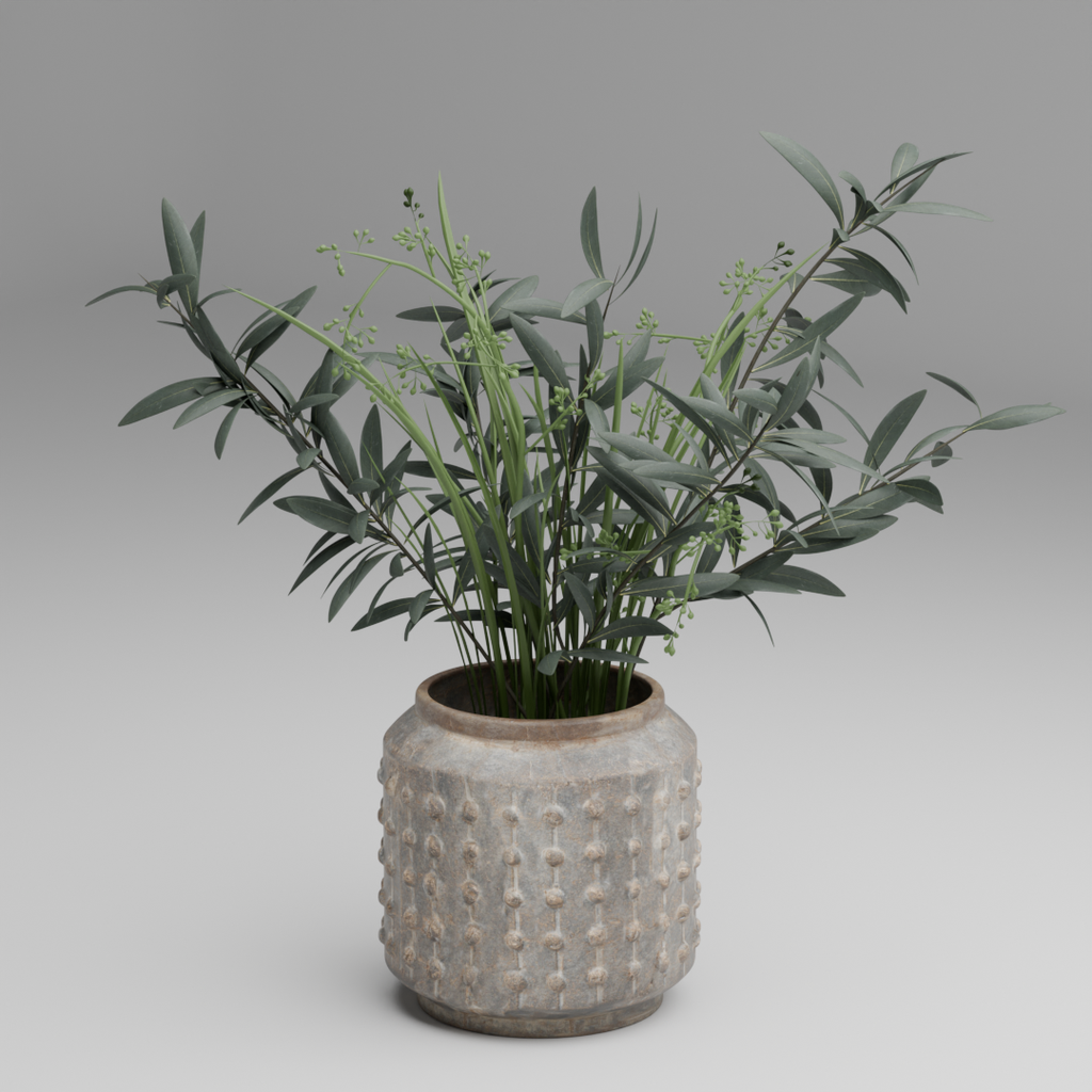 Olive plant pot | Vases models | BlenderKit
