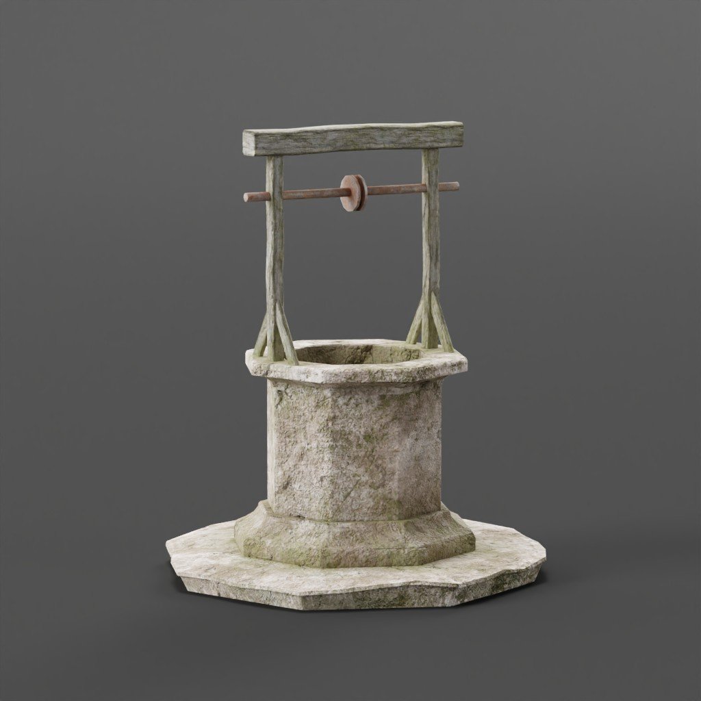 Medieval well | Exterior Elements models | BlenderKit