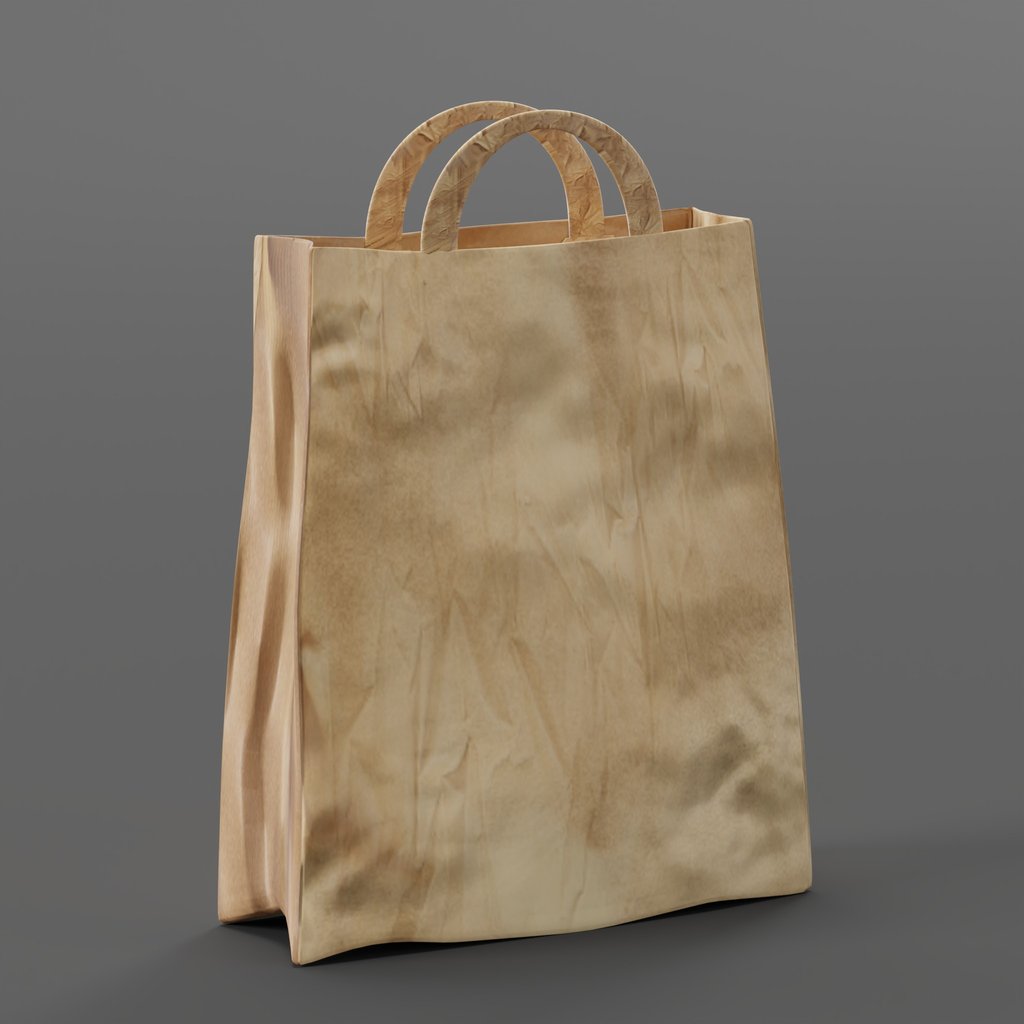 Paper Grocery Bag | Bags & Suitcases models | BlenderKit