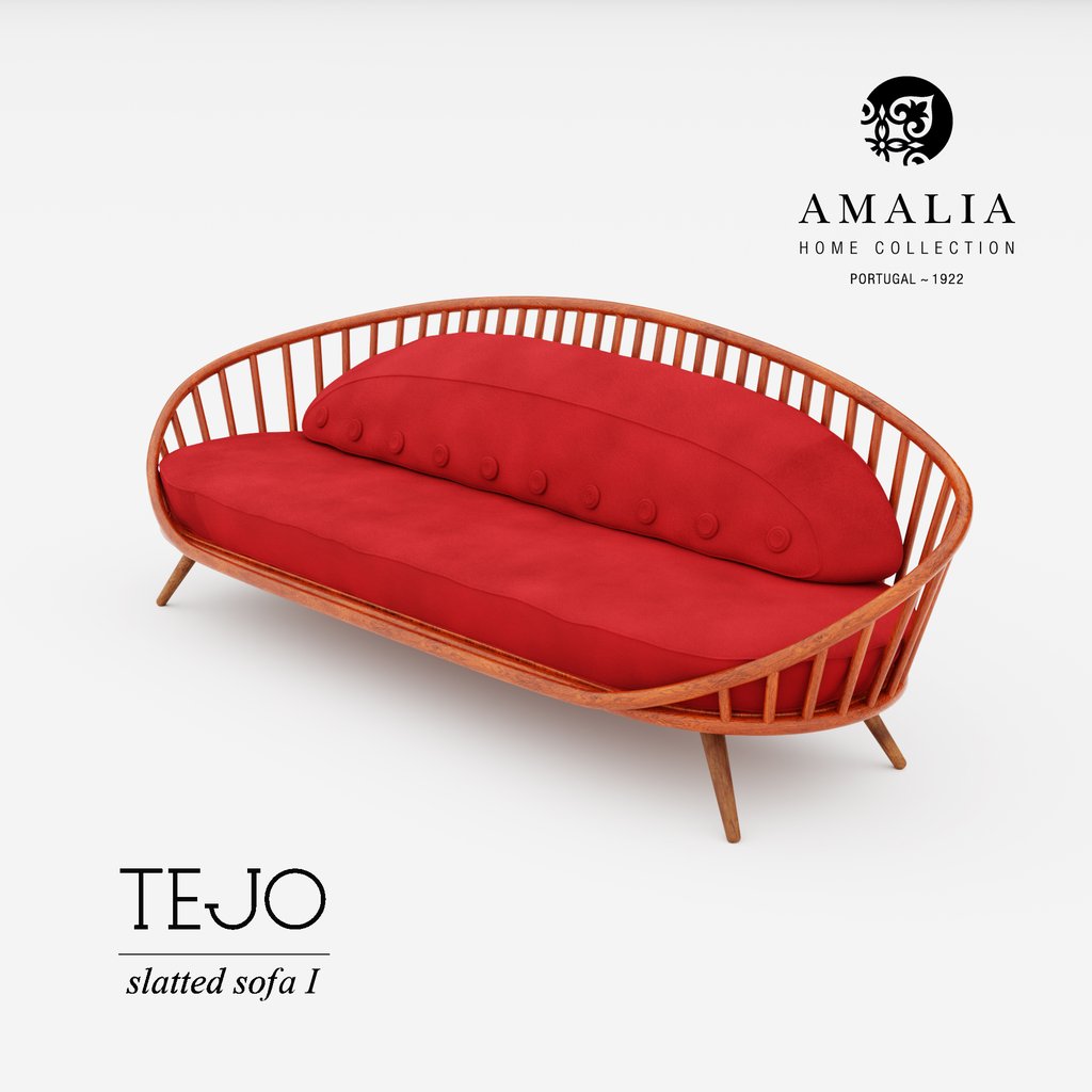 AMALIA TEJO slatted sofa | Sofas models | BlenderKit