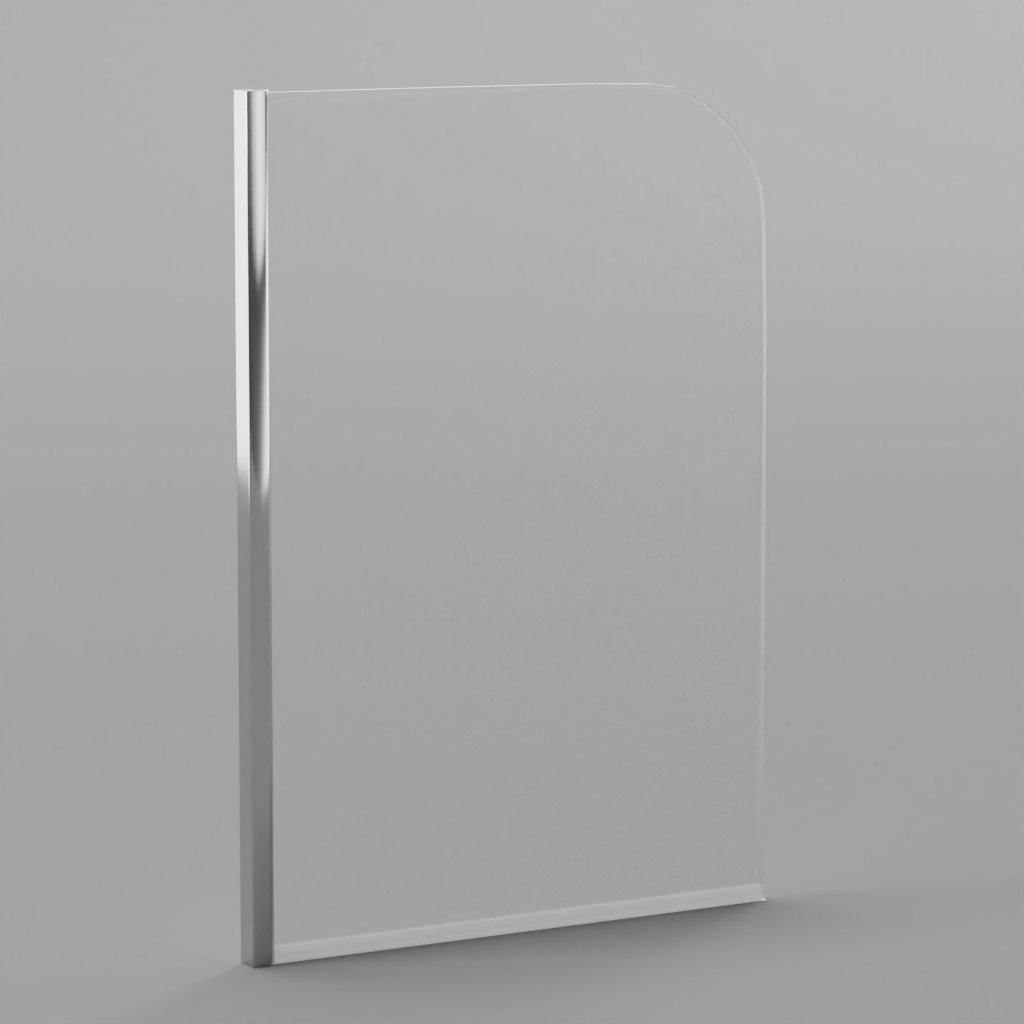 Bath glass curtain with water drops | FREE Shower models | BlenderKit