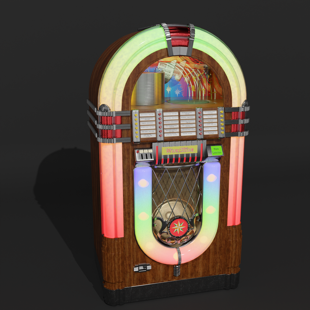 Wurlitzer jukebox 1943 | FREE Audio Devices models | BlenderKit