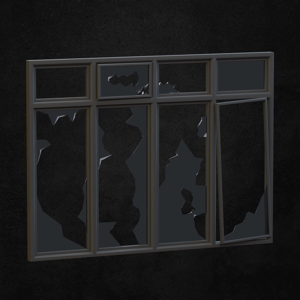 Broken Window | Windows models | BlenderKit