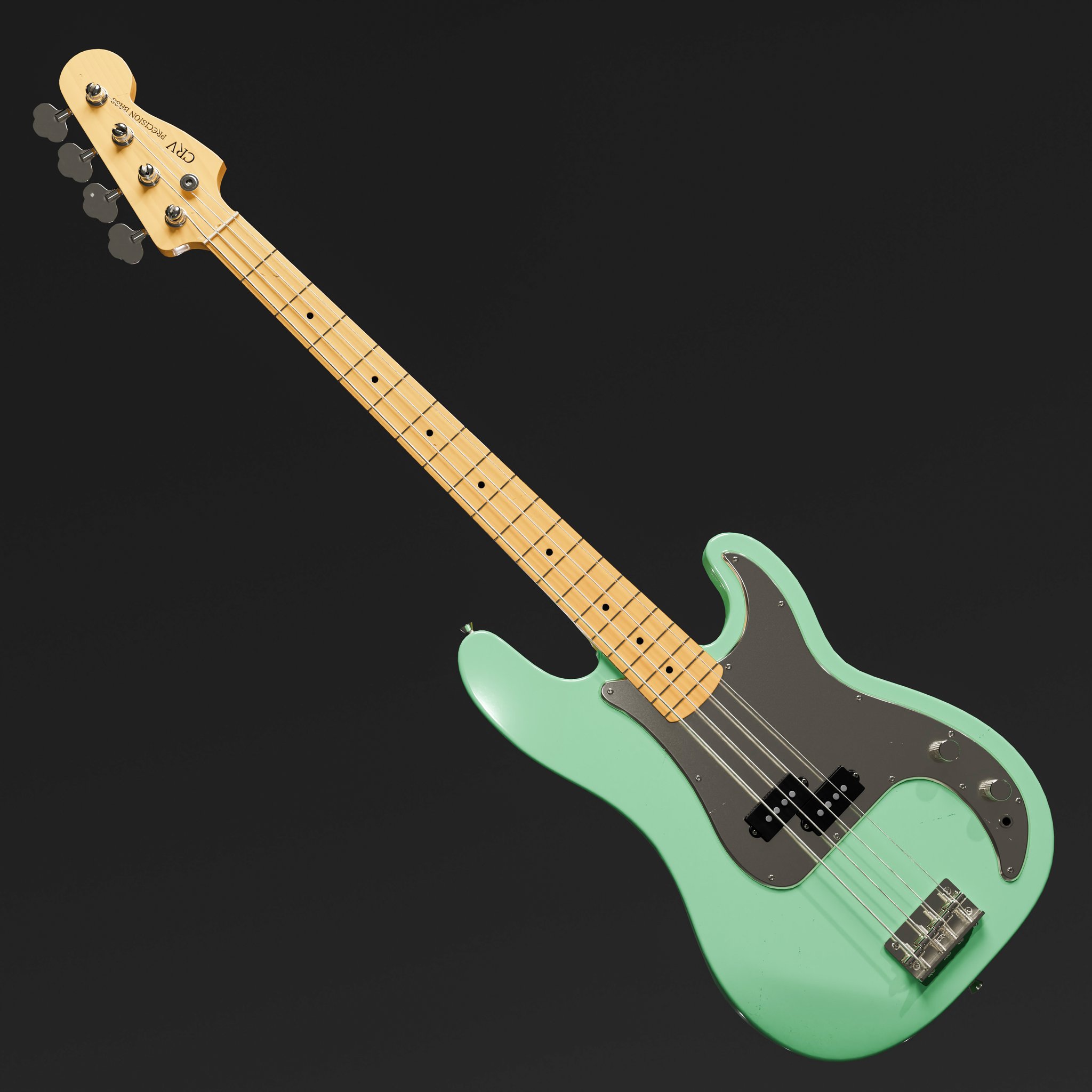 CRV Precision Bass, Green Maple | Musical Instruments models | BlenderKit