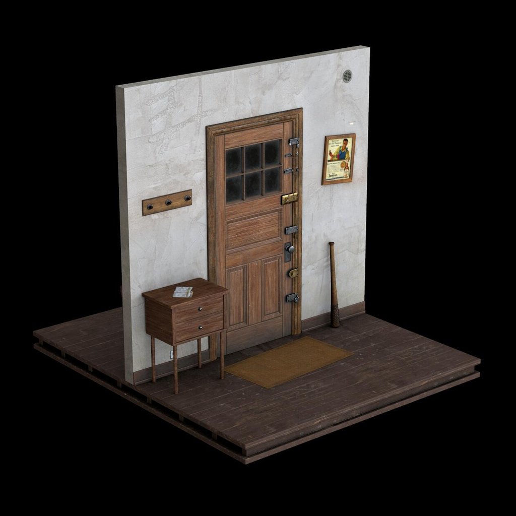 Animated Interior Door | FREE Doors models | BlenderKit