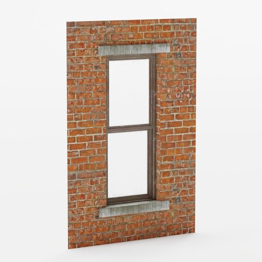 Wall window center 2x3 | Windows models | BlenderKit