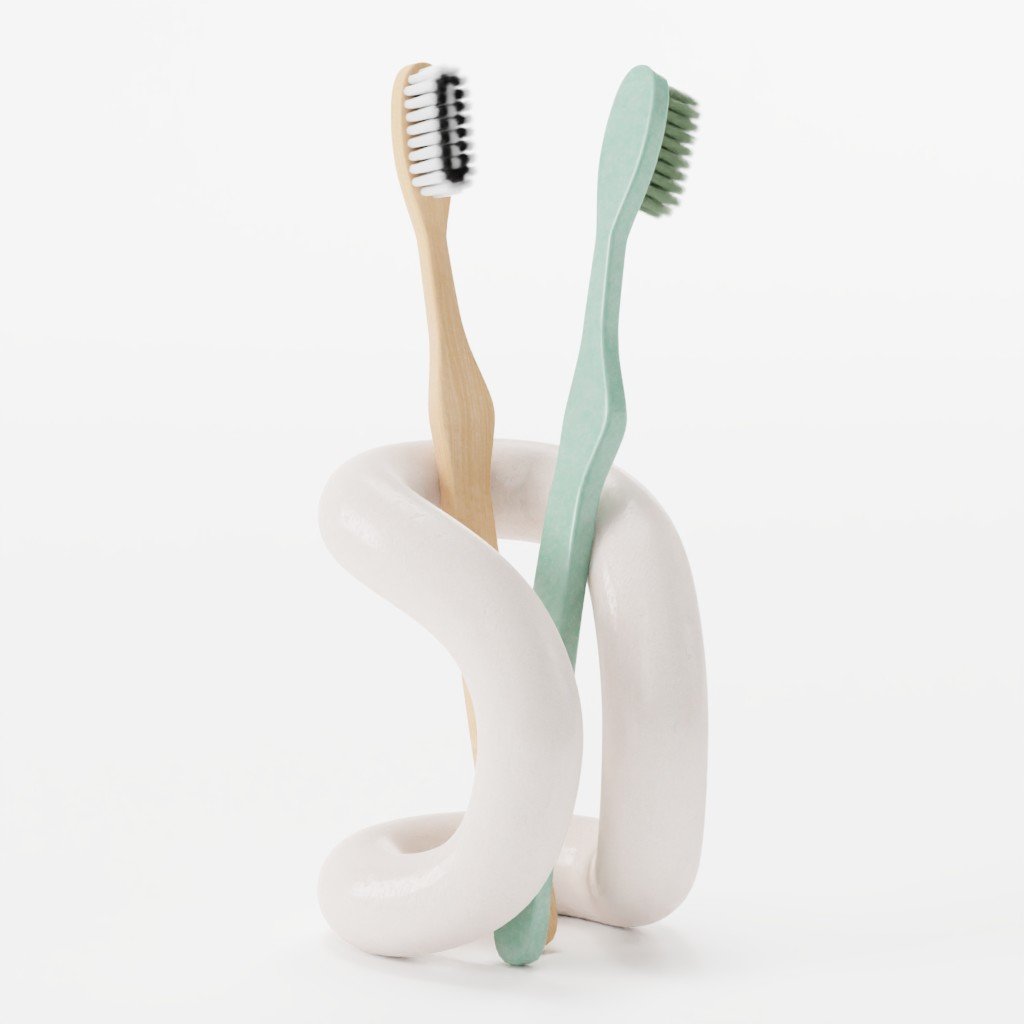 Tubular toothbrush holder | FREE Bathroom Accessories models | BlenderKit
