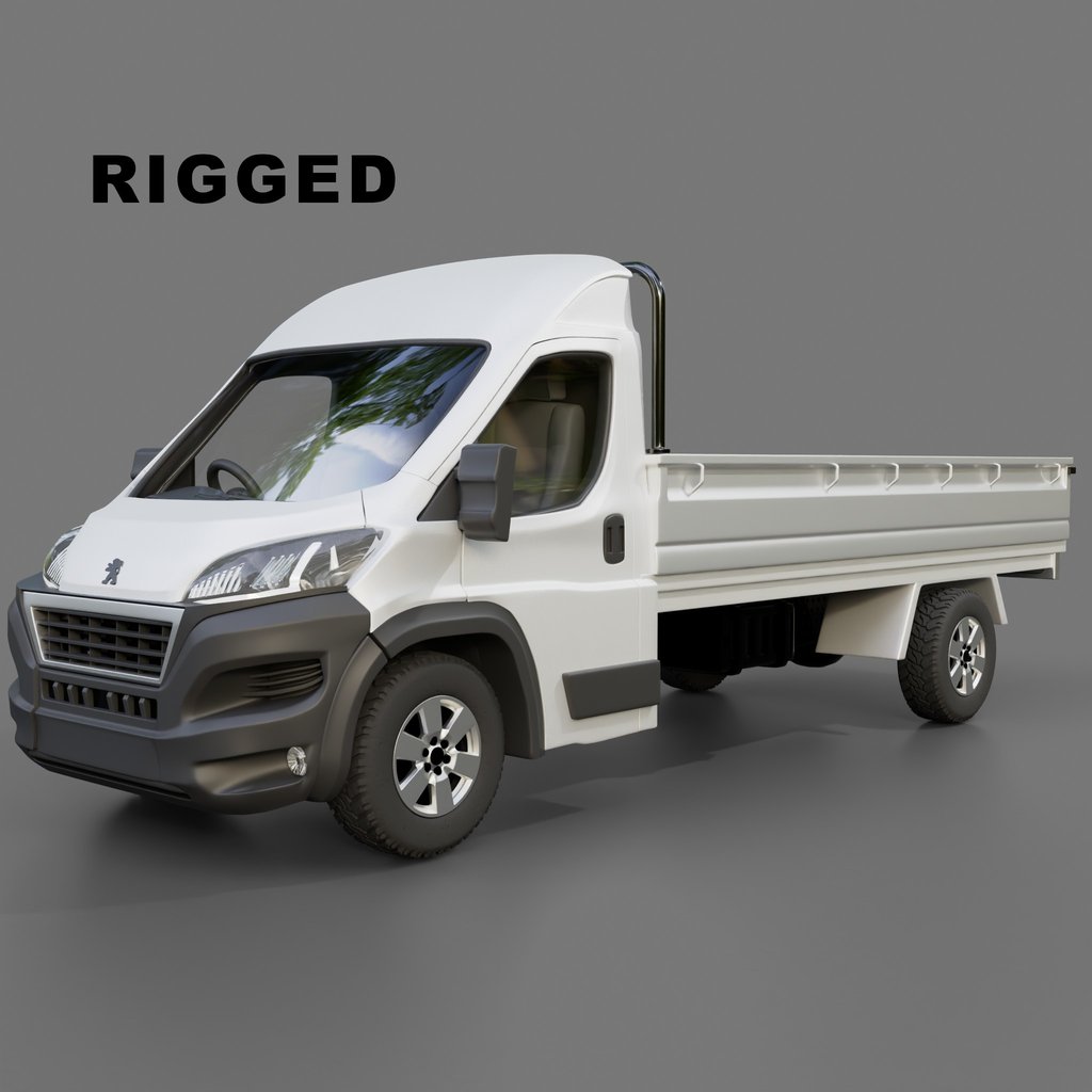 Peugeot Boxer Flatbed Truck | Trucks models | BlenderKit