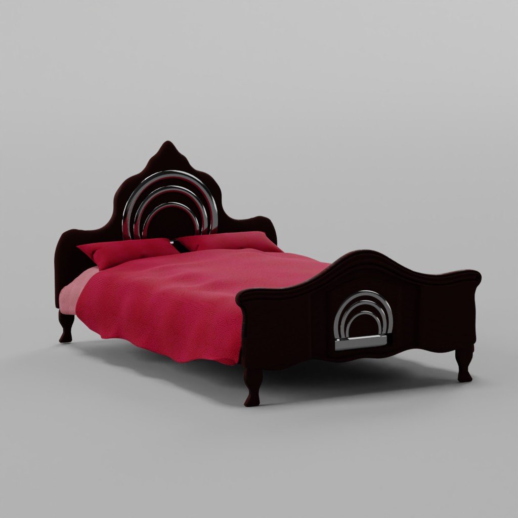 Double bed | FREE Beds models | BlenderKit