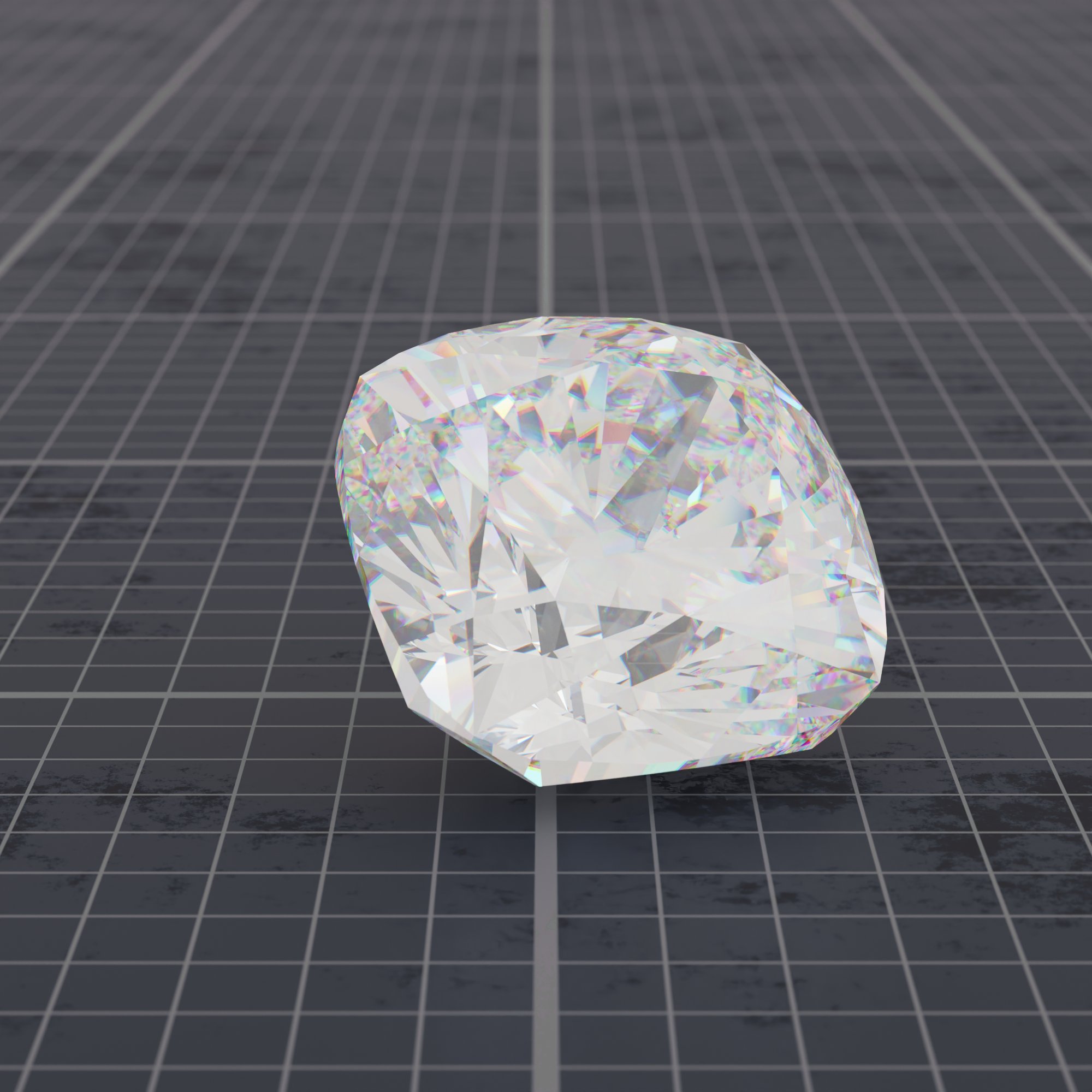Cushion cut diamond | FREE Miscellaneous models | BlenderKit