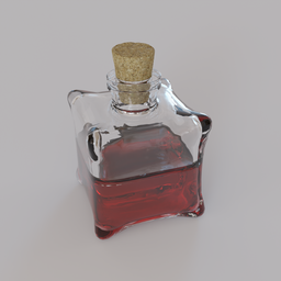 Square Potion Bottle | Miscellaneous models | BlenderKit