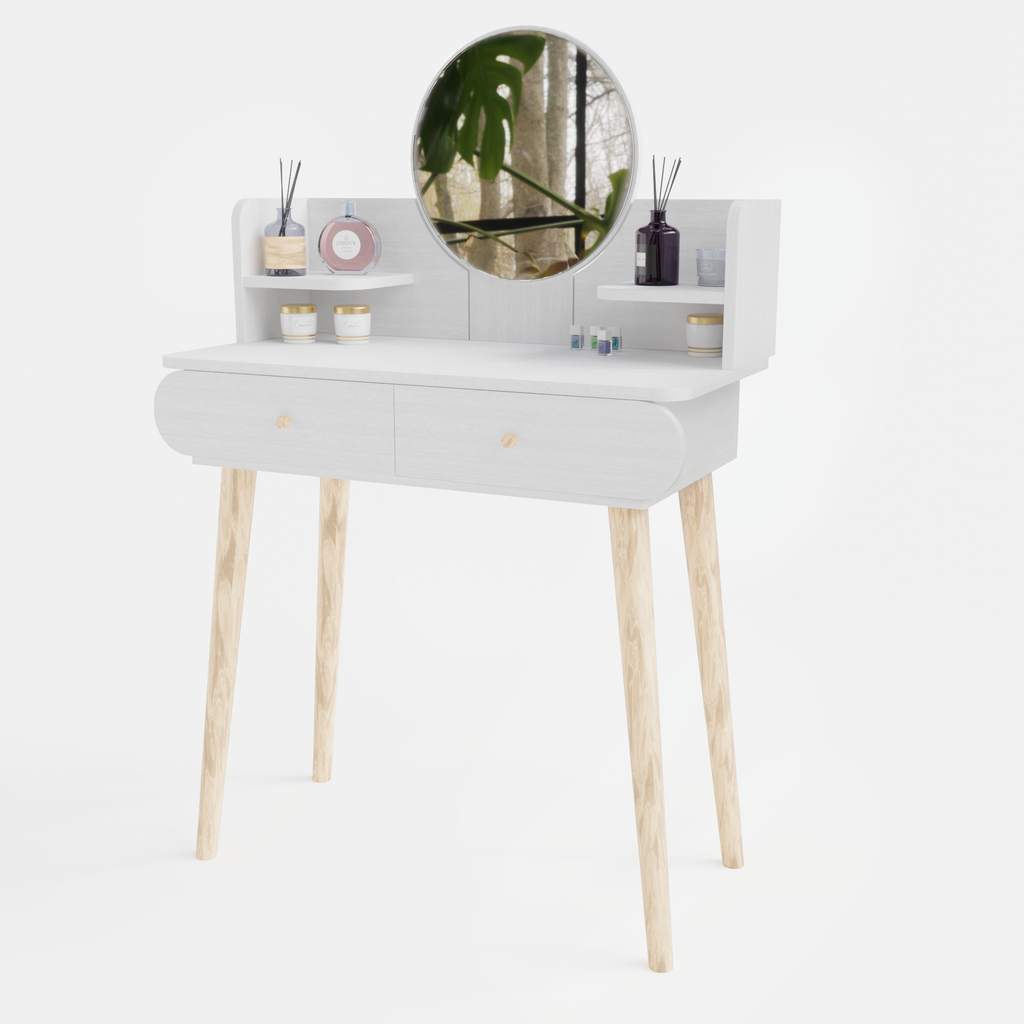 Sllingluo White Vanity Table | Dressing Tables models | BlenderKit