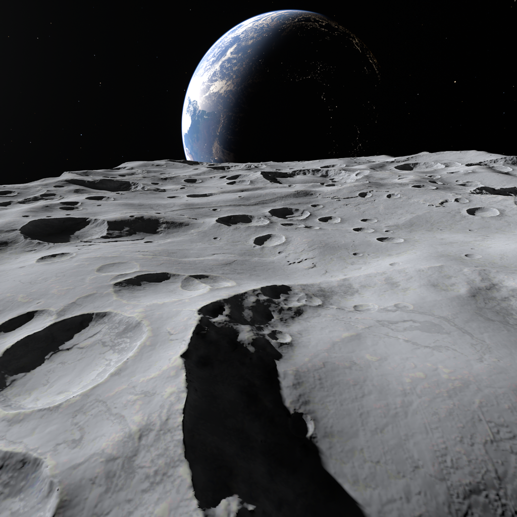 BlenderKit | Download the Moon Surface Terrain model