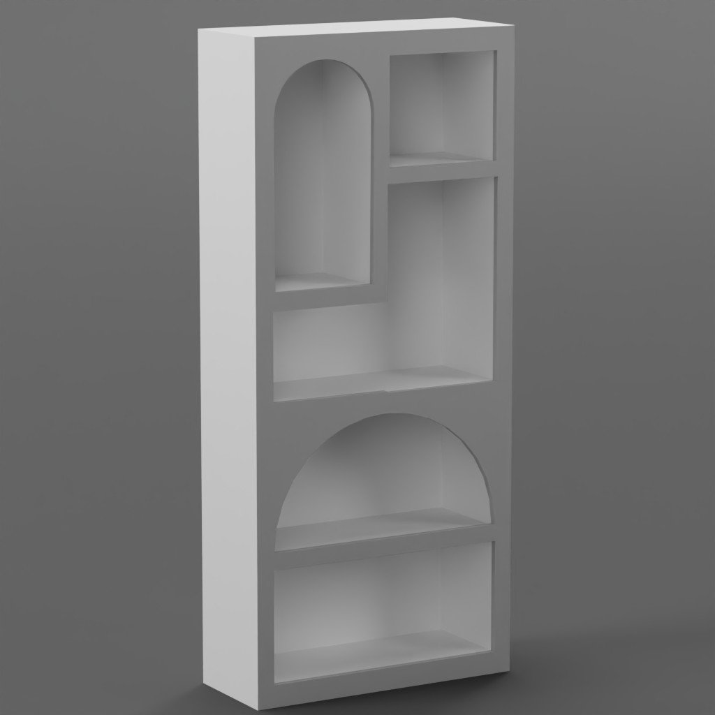 Modern Abstract Bookshelves | FREE Bookcases models | BlenderKit