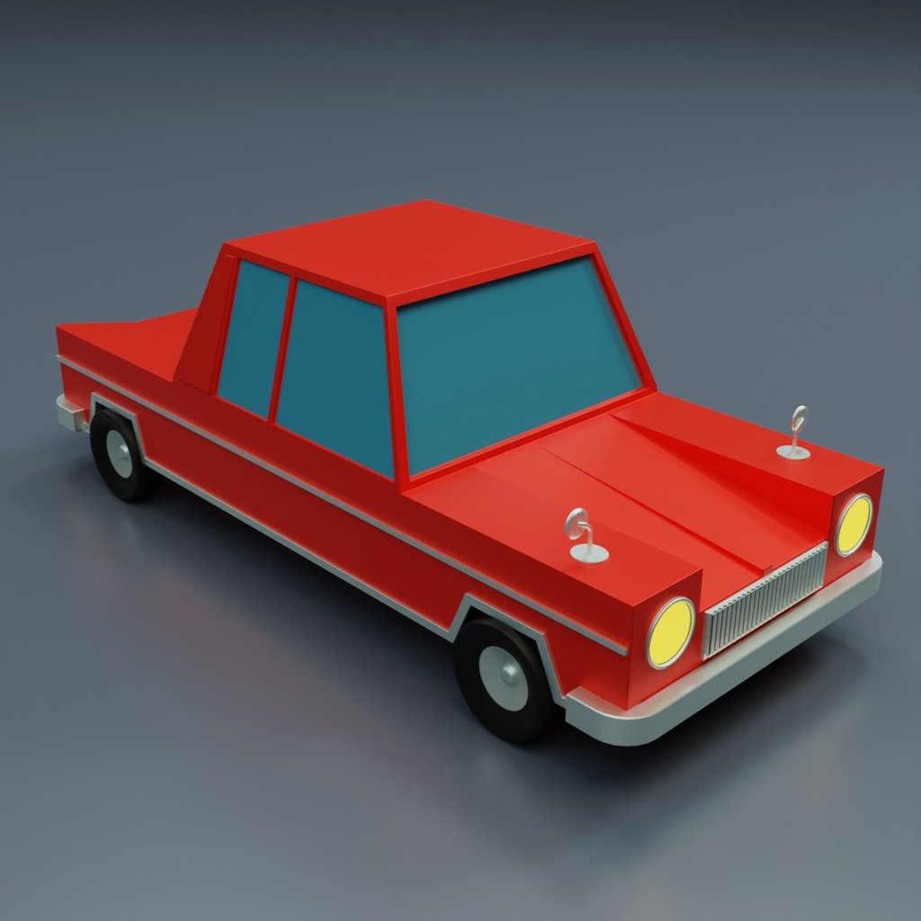 BlenderKit | Download the Car lowpoly model