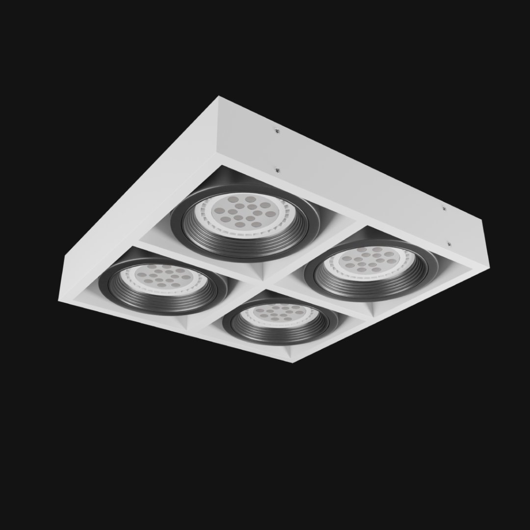 Square recessed LED | Ceiling Lights models | BlenderKit