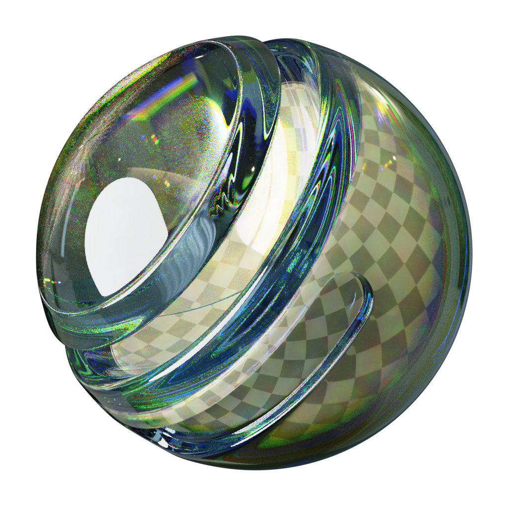 Chromatic Dispersion Glass | FREE glass materials | BlenderKit