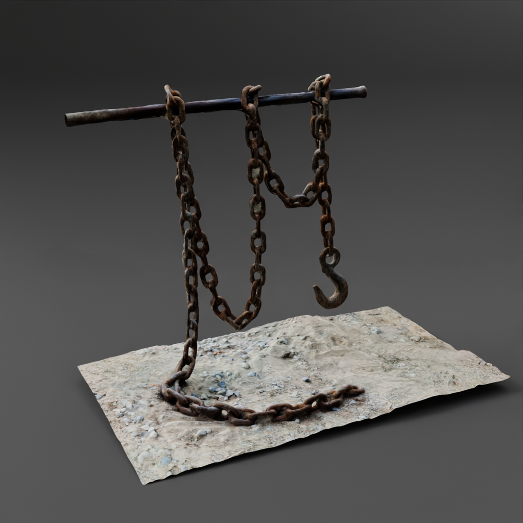 Hanging Rusty Chain | FREE Interior Decorations models | BlenderKit