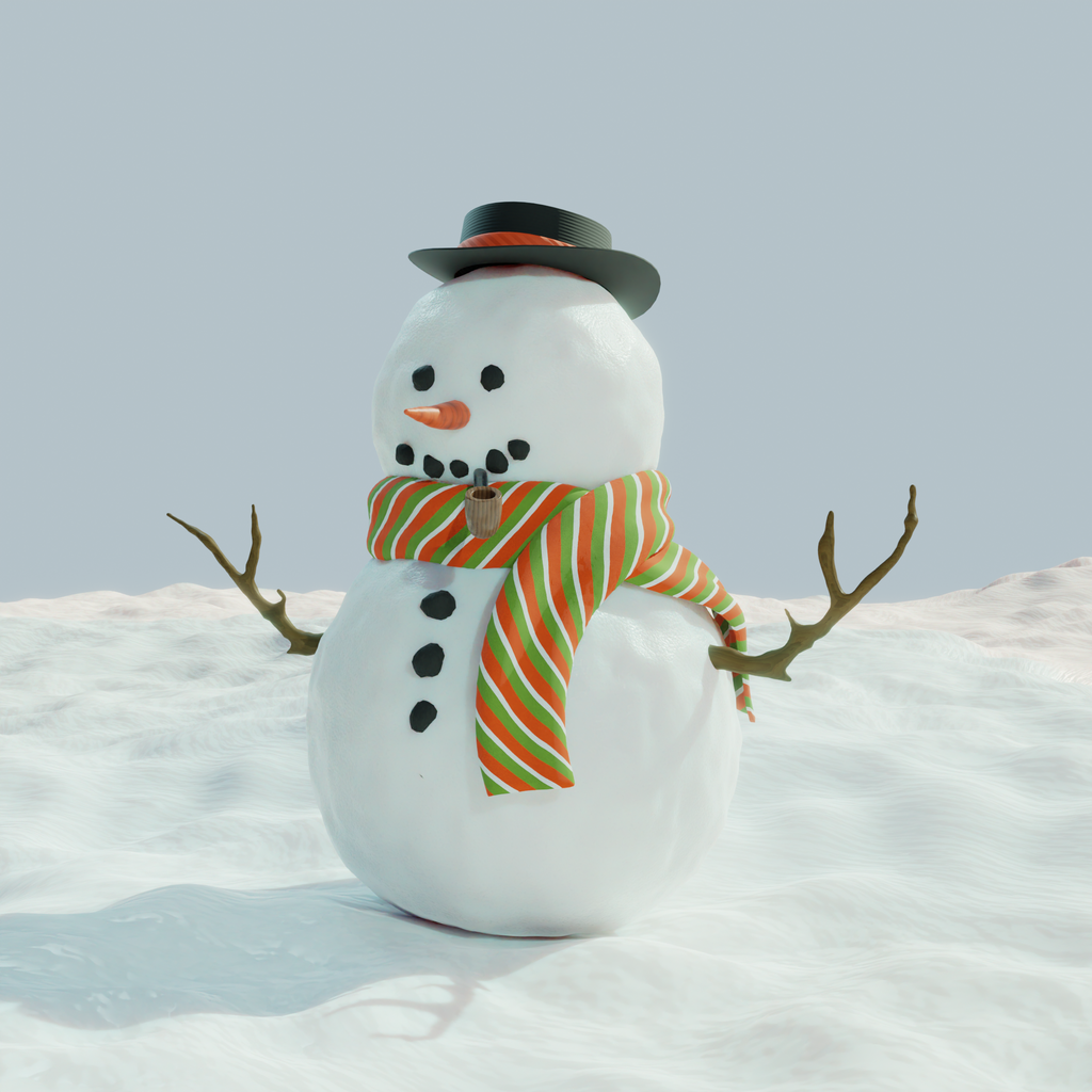A little snowman | Holiday Decorations models | BlenderKit