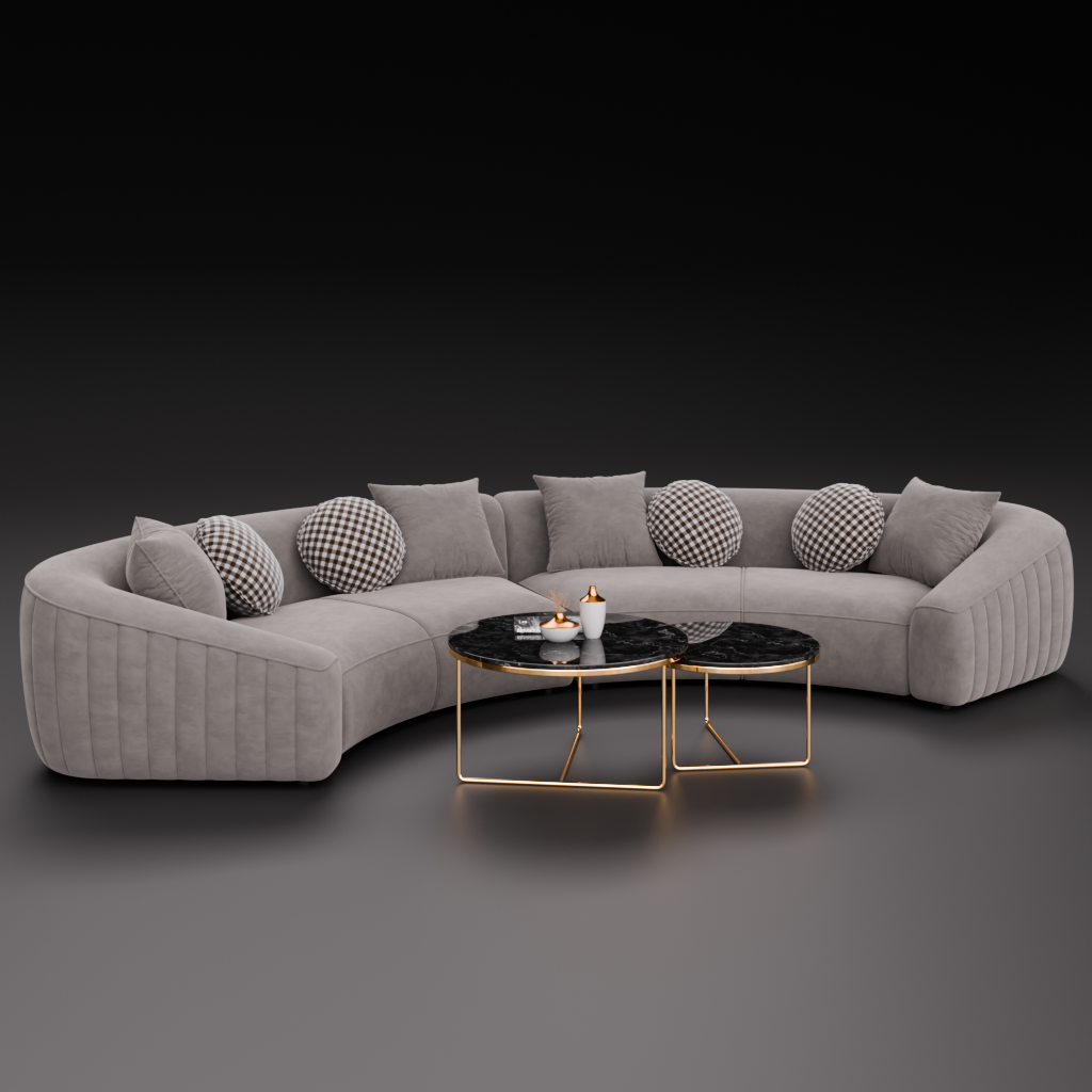 Sofa Coastline Curved | Sofas models | BlenderKit