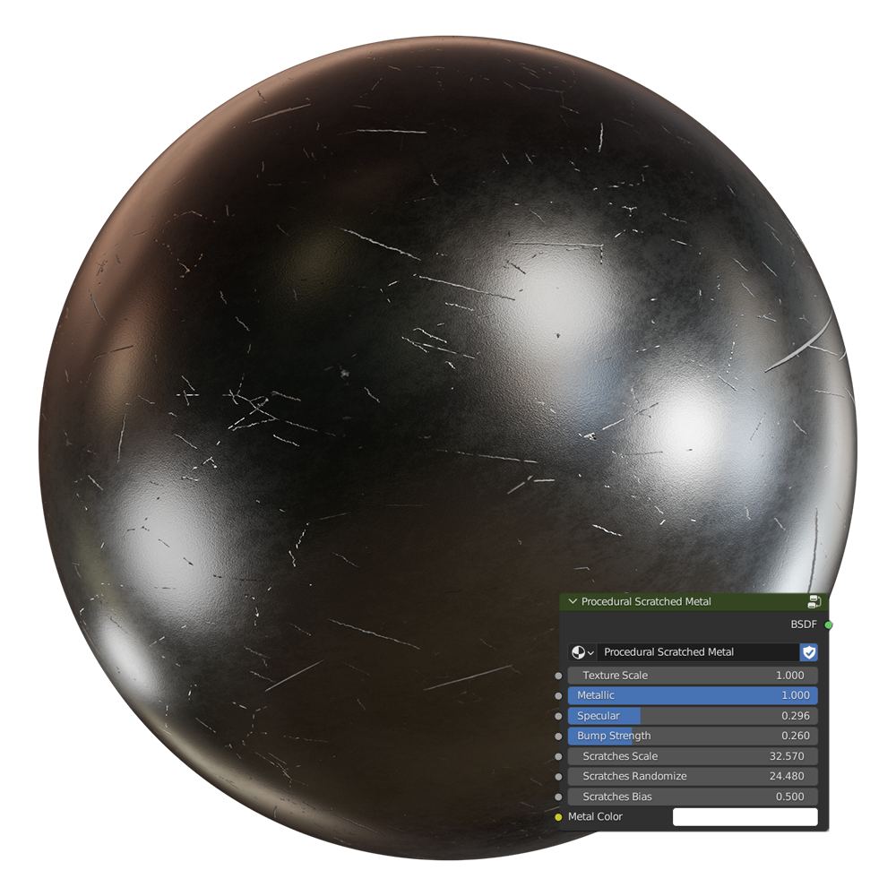 Procedural Scratched Metal Free Metal Materials Blenderkit