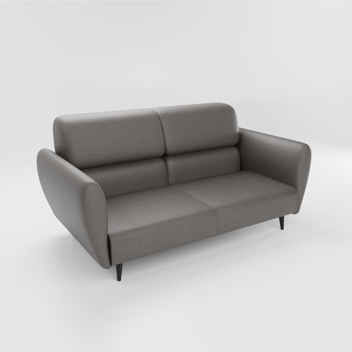 Modern Leather Sofa - Grey | FREE Sofas models | BlenderKit