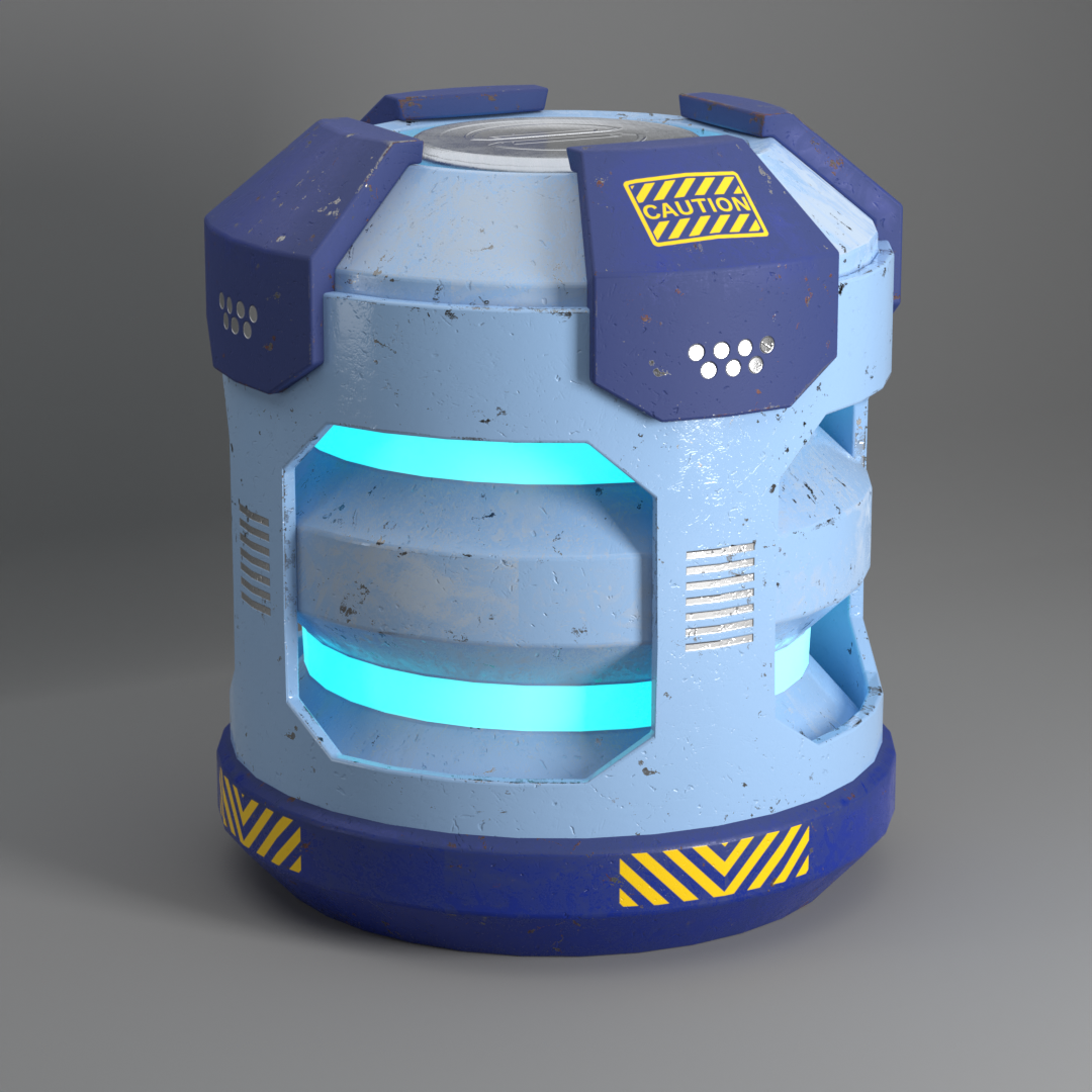 Scifi Cylinder PowerCell | Miscellaneous models | BlenderKit