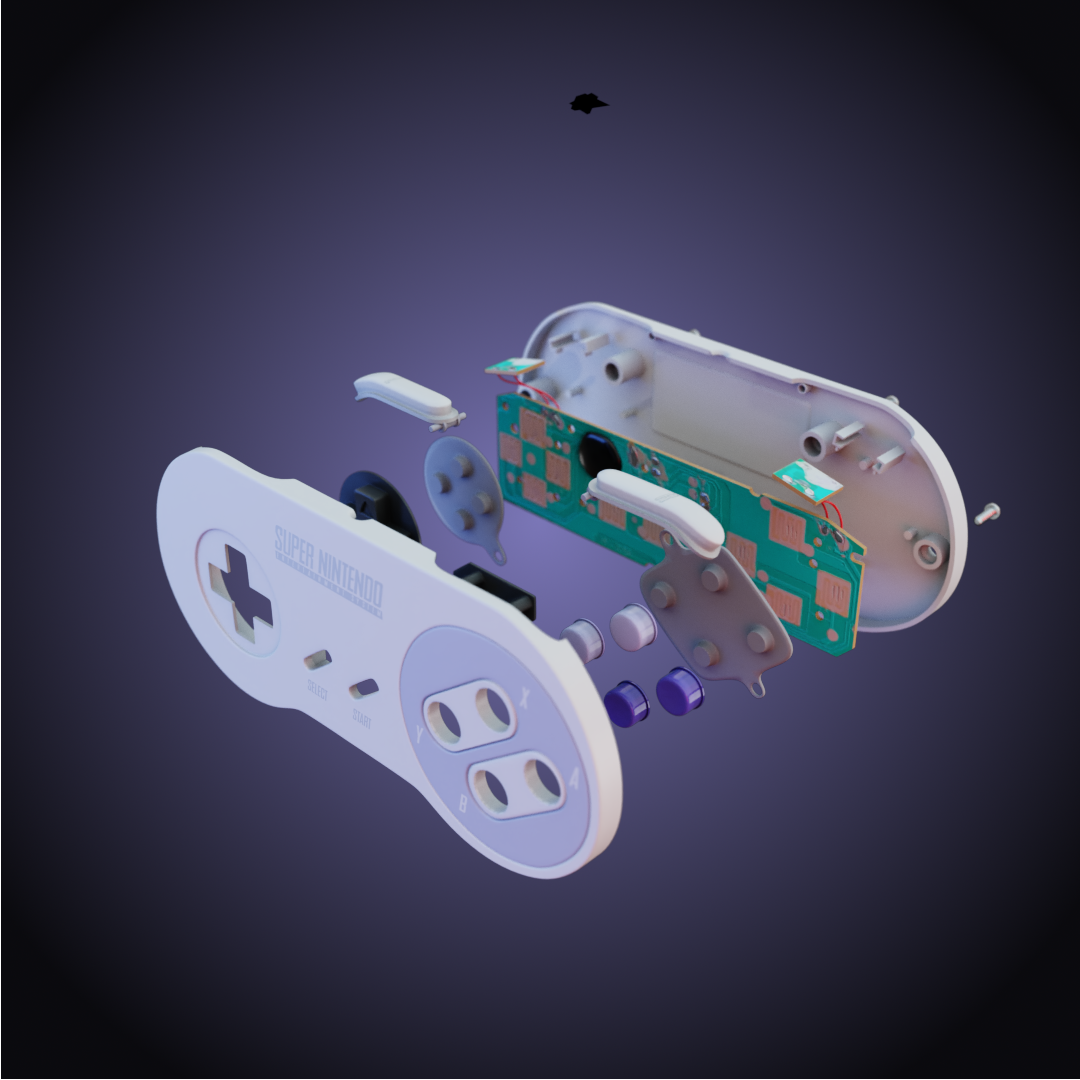 Snes control | Video devices models | BlenderKit