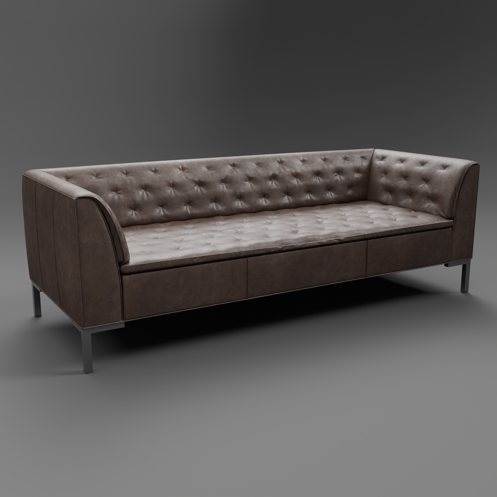 Grafton Leather Chesterfield Sofa | Sofas models | BlenderKit